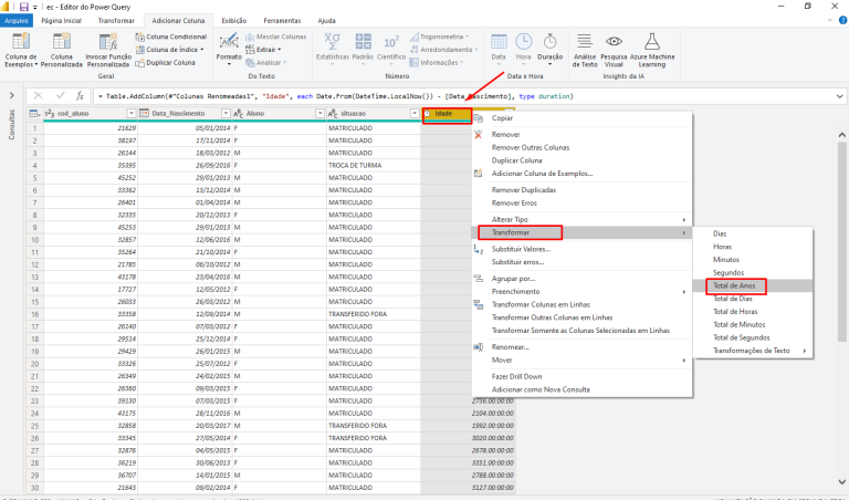 Como calcular a idade no Power BI usando o Power Query - 4Future